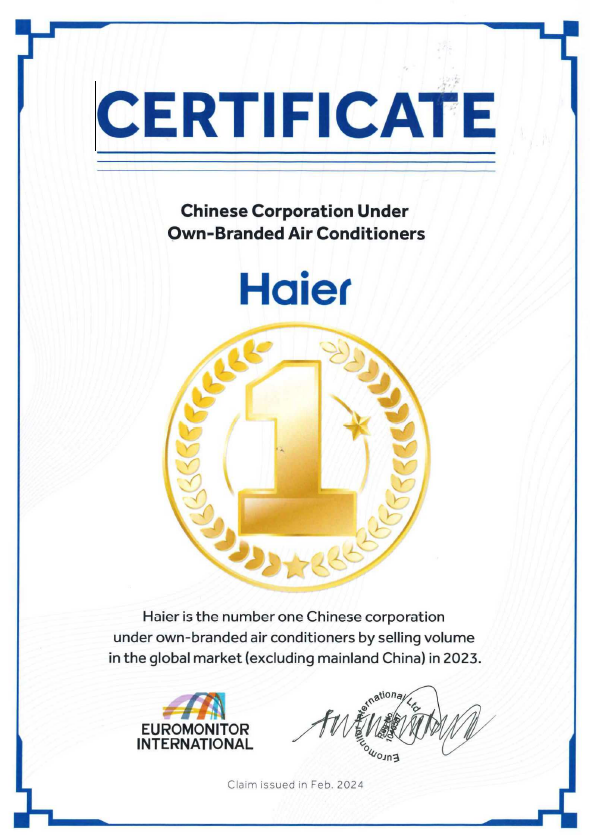 Haier AC Named No.1 Brand by Euromonitor at MCE 2024 | Haier HVAC Europe